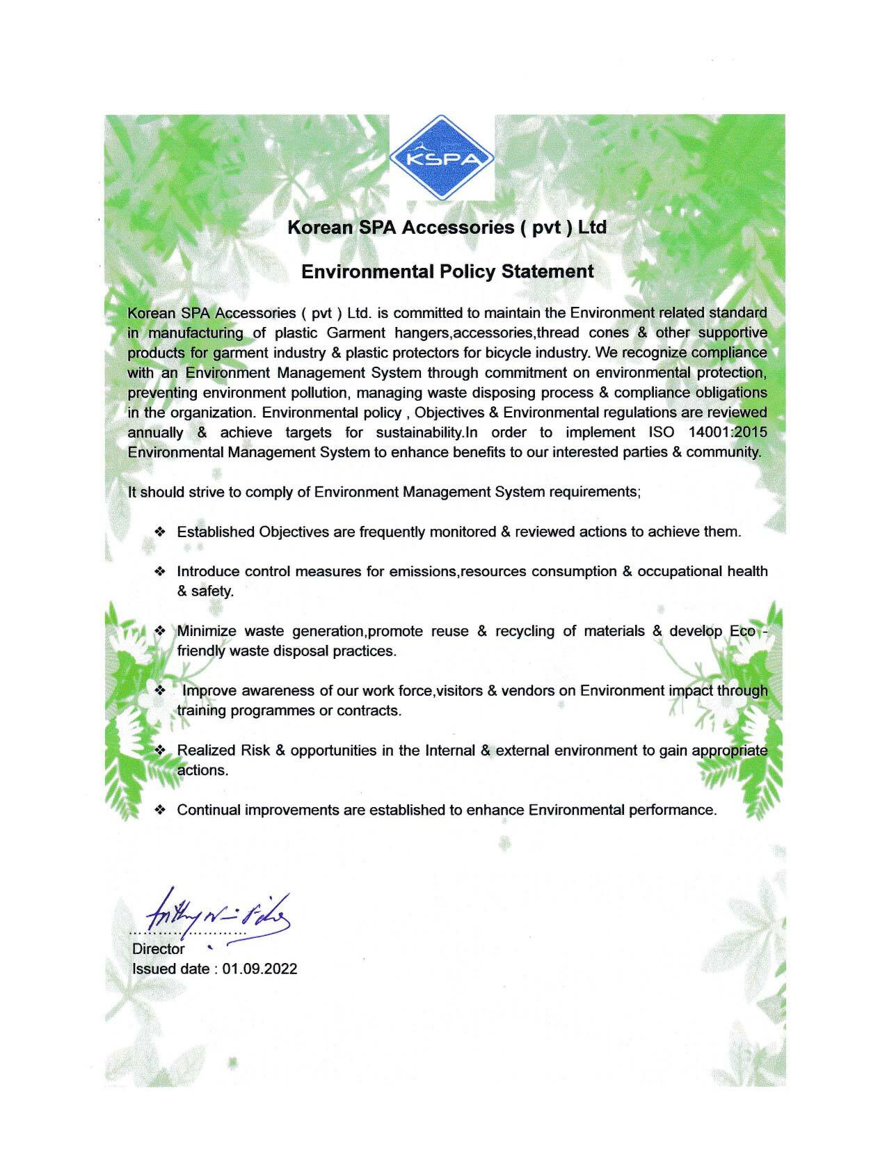 Environmental policy